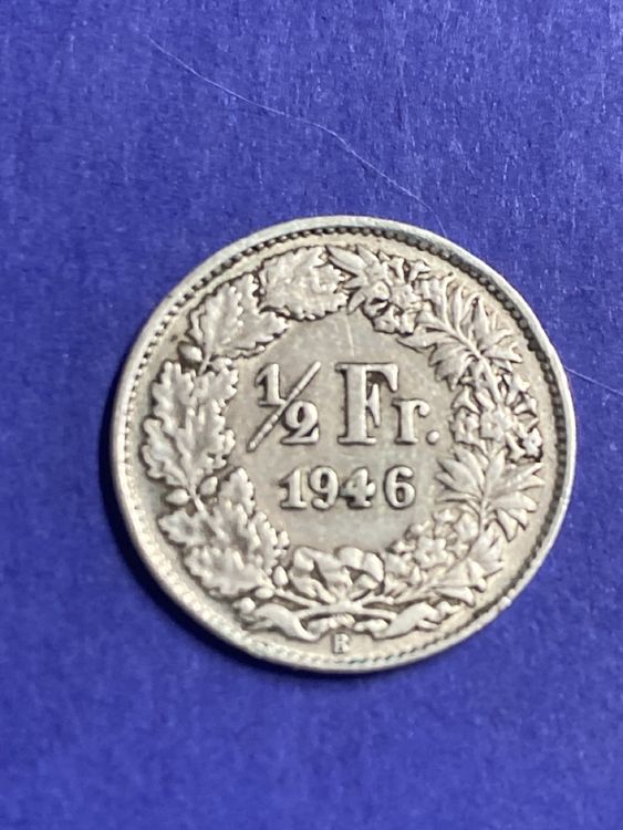50 Rappen 1946 Glechstehend+fehlerhafte fette 4 | Kaufen auf Ricardo
