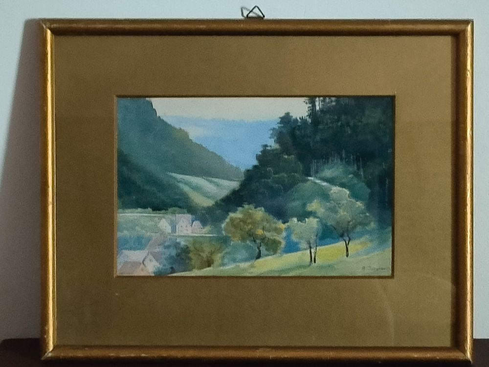 Aquarell A. Junghans Wildbad Schwarzwald | Kaufen auf Ricardo