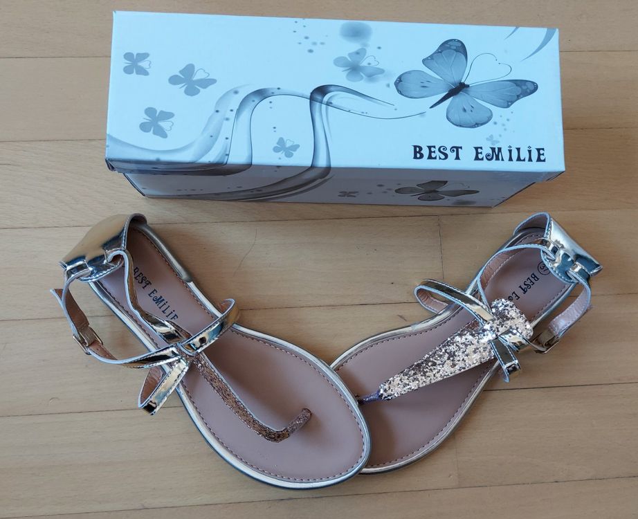 Neue goldene Best Emilie Sandale Gr. 38 (Neu und originalverpackt) in Basel für CHF 1 – mit ...