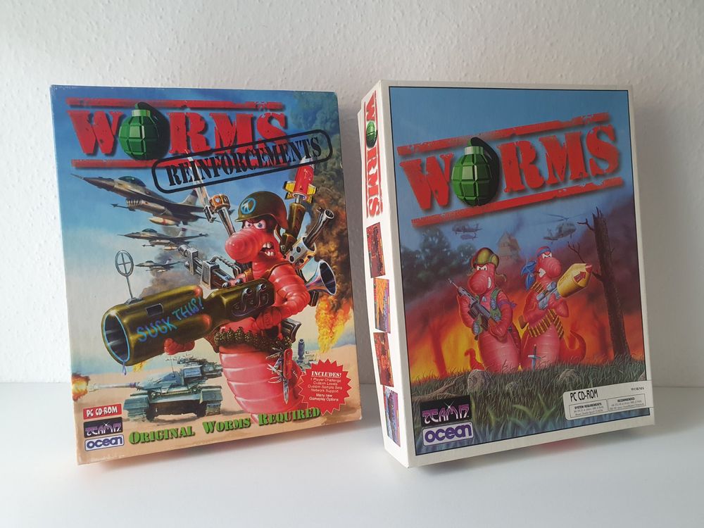 PC Game Worms 1995 + Reinforcements 1996 Big Box DE/FR/EN/IT (Gebraucht) in für CHF 80 – mit ...