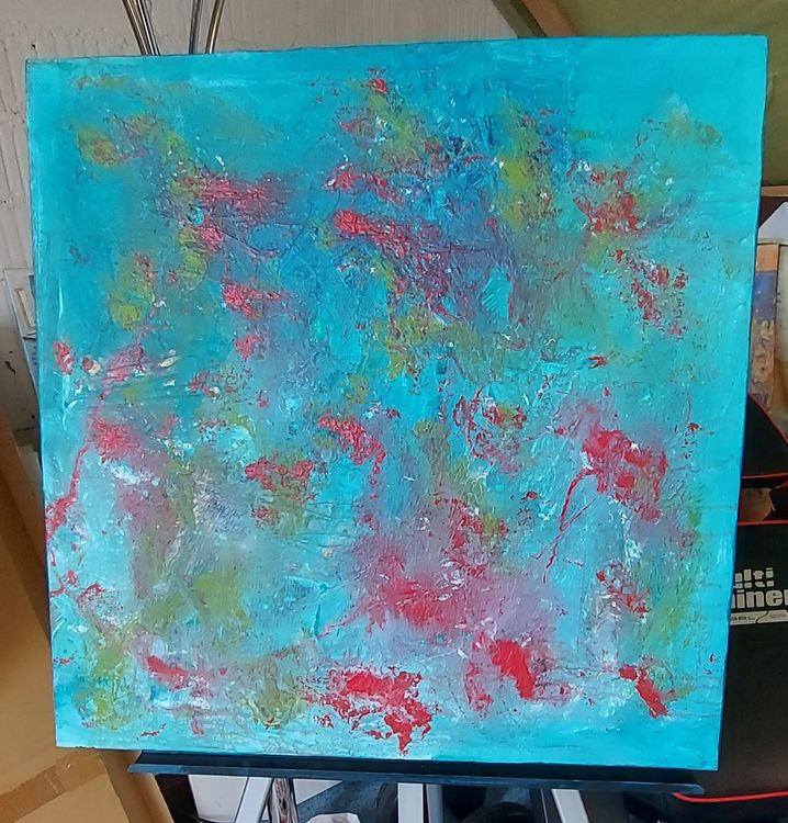 Gemälde Strukturen von mir selbstgemalt 50×50 | Kaufen auf Ricardo
