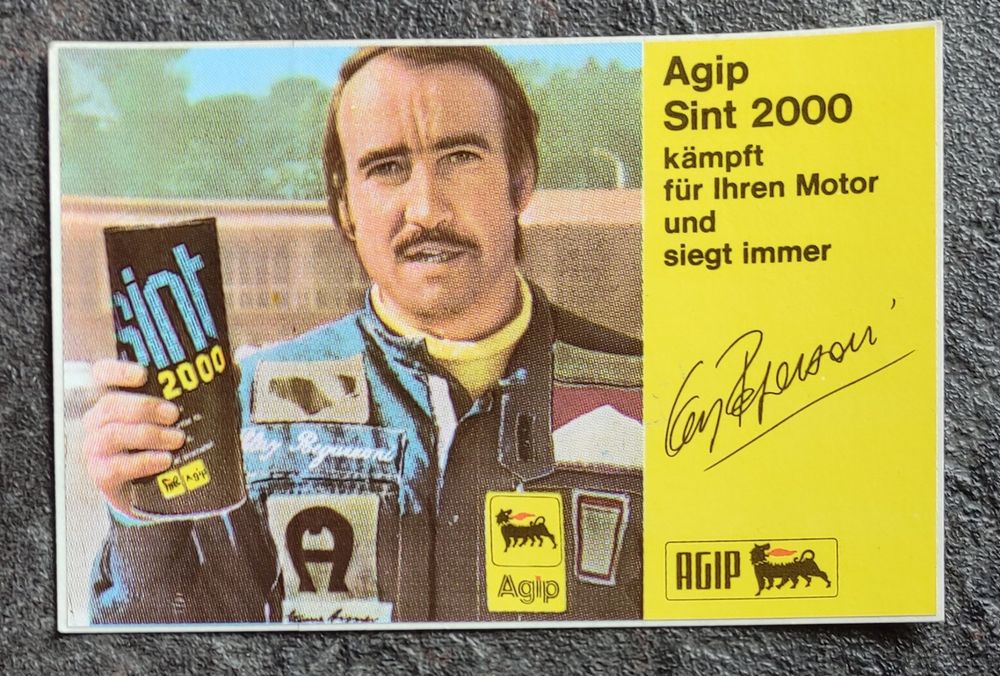 Regazzoni signiert - Agip Sint 2000 Werbeaufkleber | Kaufen auf Ricardo