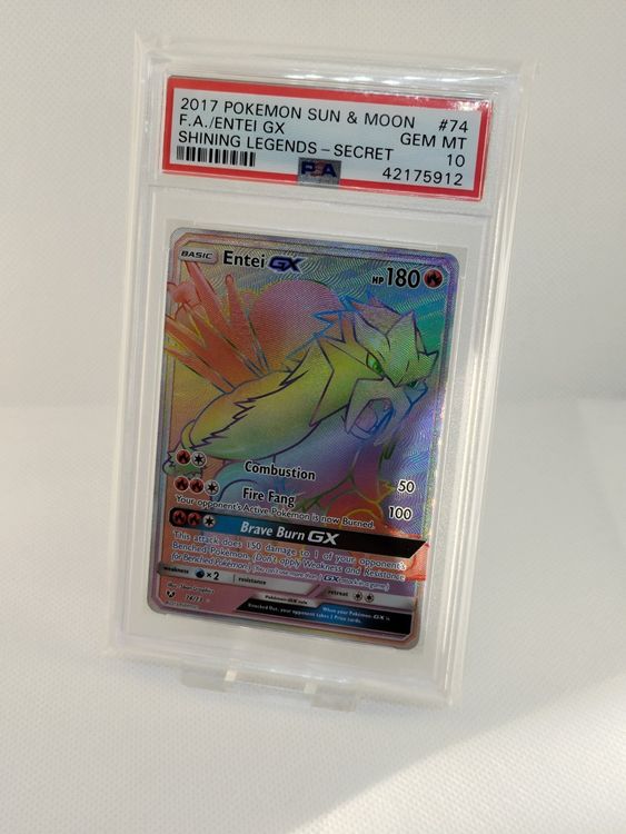 Entei GX PSA 10 - 2017 Pokemon Sun & Moon - Shining Legends | Kaufen auf Ricardo