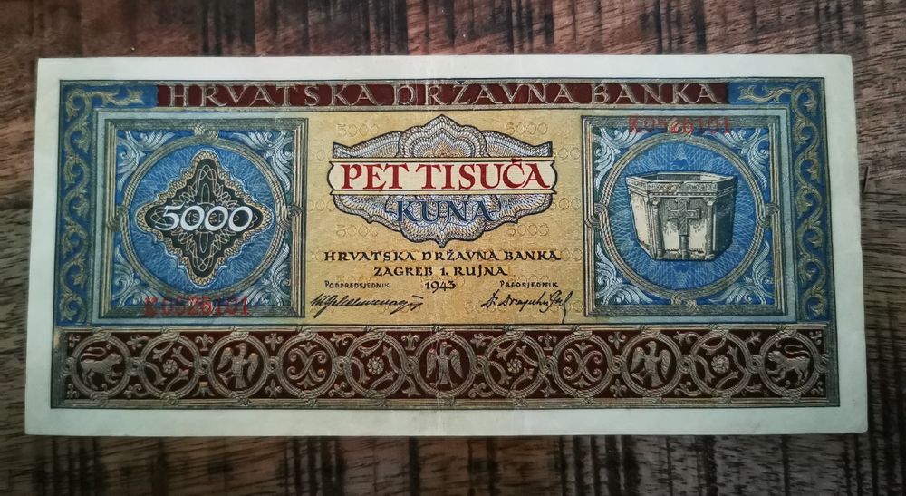 Kroatien 5000 Kuna 1943 (Gebraucht) in Rotkreuz für CHF 19.9 – mit ...