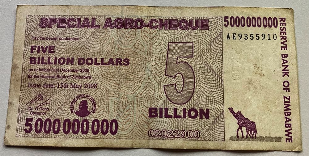Zimbabwe 5‘000‘000‘000 Dollars 2008 | Kaufen auf Ricardo