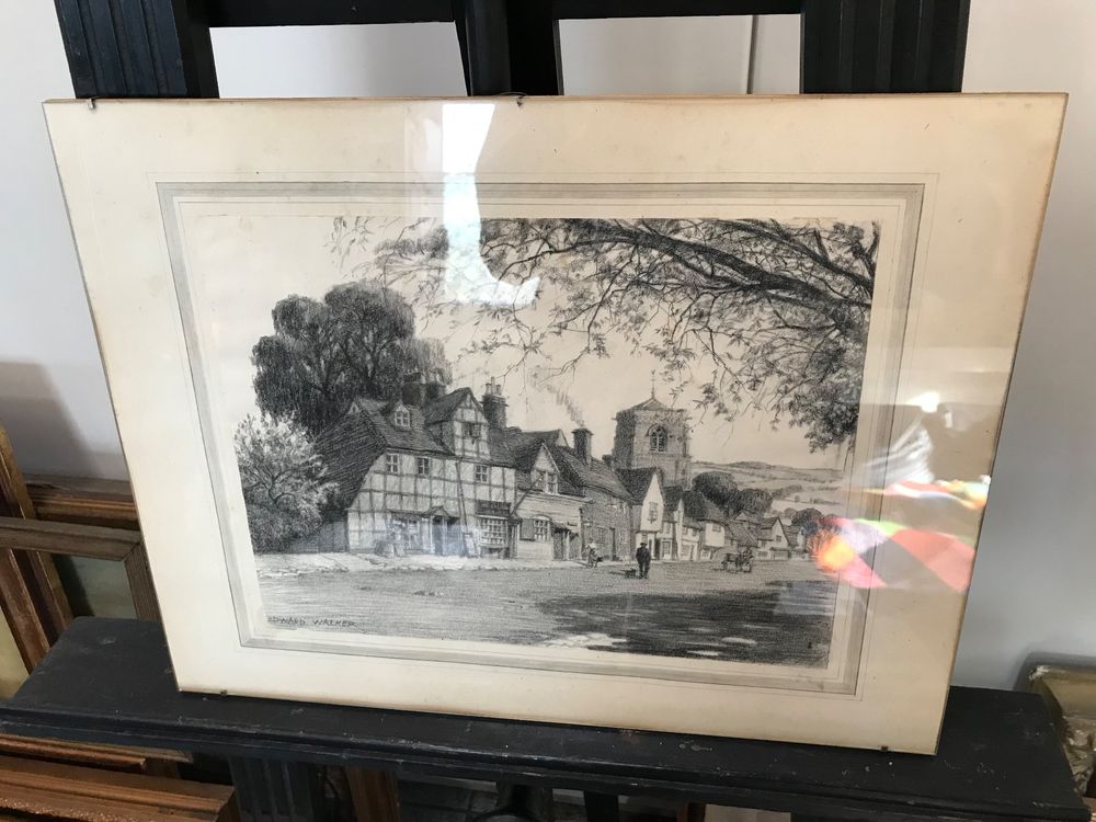 Edward Walker 1879-1955 hervorragende Zeichnung | Kaufen auf Ricardo