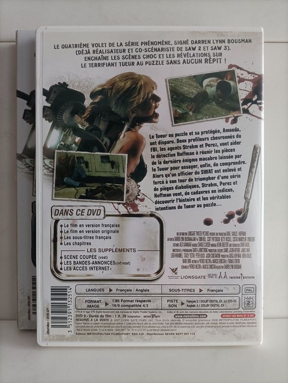 DVD Saw 4 - Saw IV (fr/uk) Tobin Bell - Costas Mandylor (D'occasion) à ...