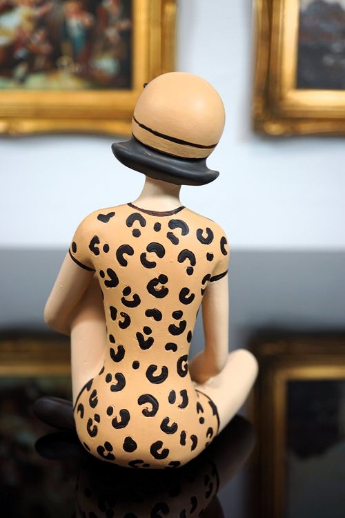 Art Deco PIN UP GIRL Bade Model PARISER MODE FIGUR SKULPTUR (Gebraucht ...