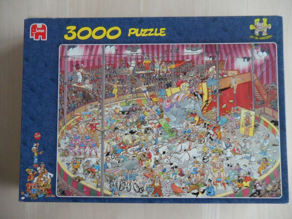 Jan van Haasteren Puzzle 3000 Teile - Im Zirkus - Circus (Gebraucht) in ...