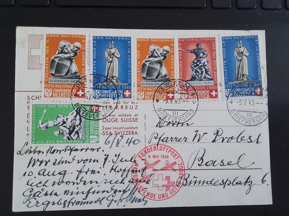 Pro Patria 1940 Satzbrief B3-B6, plus B4/B6, Flugpost, KW50+ | Kaufen auf Ricardo