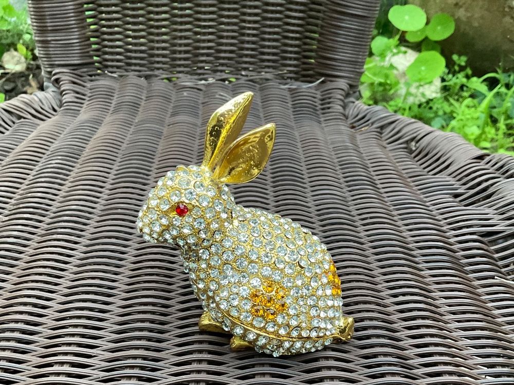 Kristall Hase Schmuckdose / Crystal Hare Rabbit Trinket Box | Kaufen ...