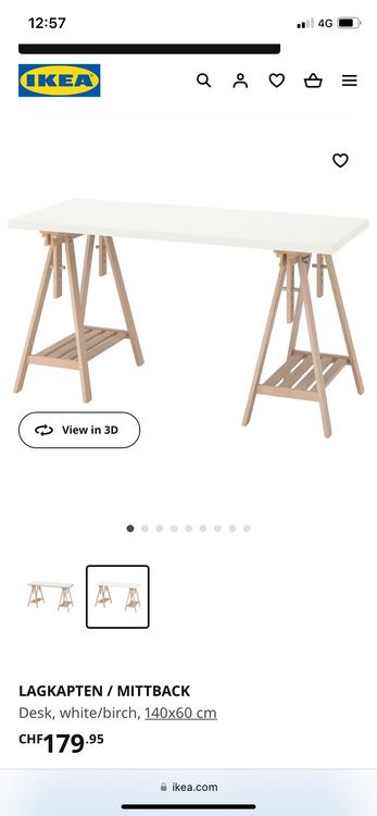 Ikea Lagkapten/Mittback Tisch gebraucht | Kaufen auf Ricardo