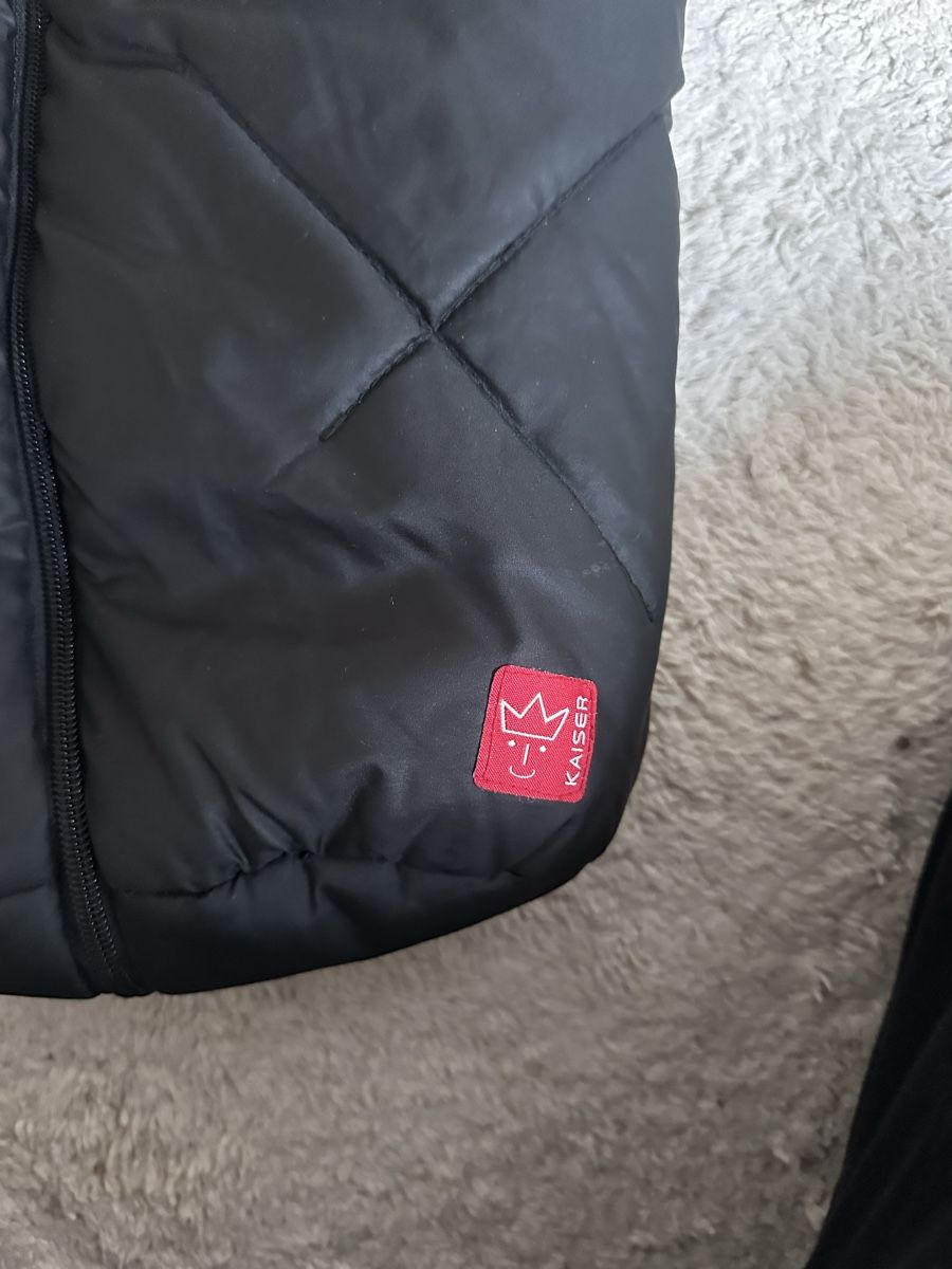 Kaiser Fusssack Thermo Fleece Schwarz mit Fell 👌🏻 Zustand! (Gebraucht ...