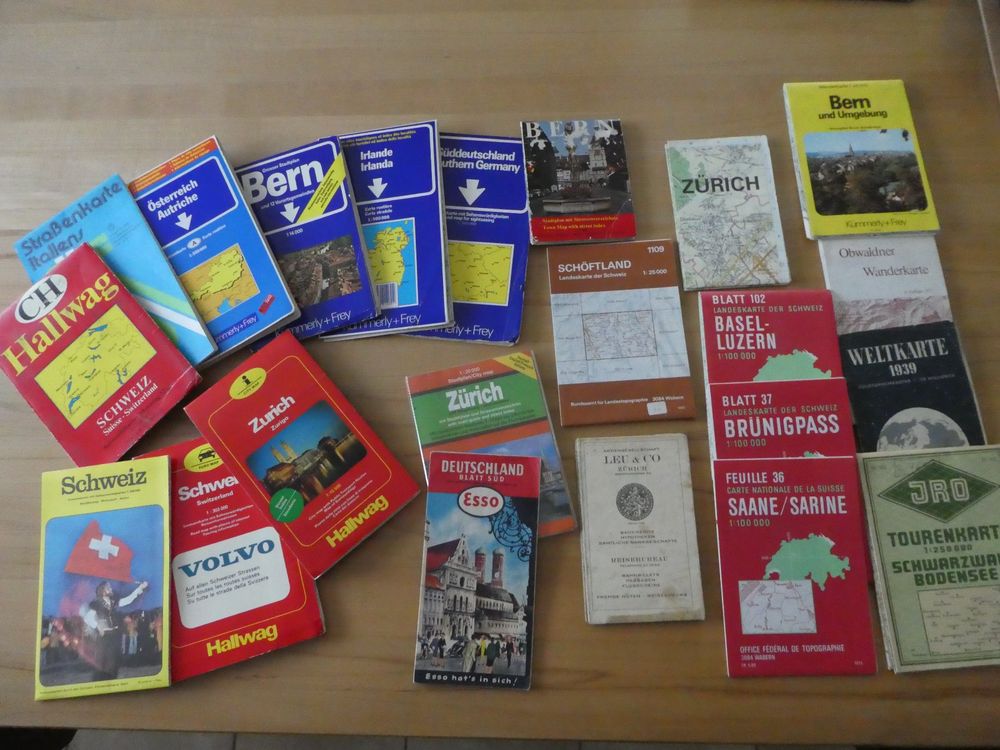 diverse Strassenkarten/Wanderkarten (Gebraucht) in Staufen für CHF 15 – mit Lieferung auf ...