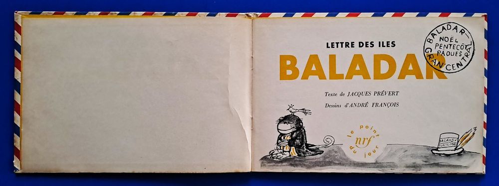 JACQUES PRÉVERT / ANDRÉ FRANçOIS: Lettre des Iles BALADAR EA (Gebraucht ...