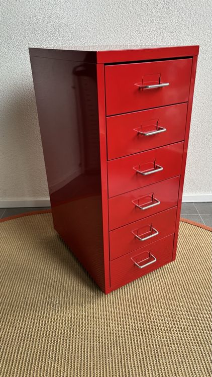 IKEA HELMER Schubladenelement Rollkorpus Metall rot | Kaufen auf Ricardo