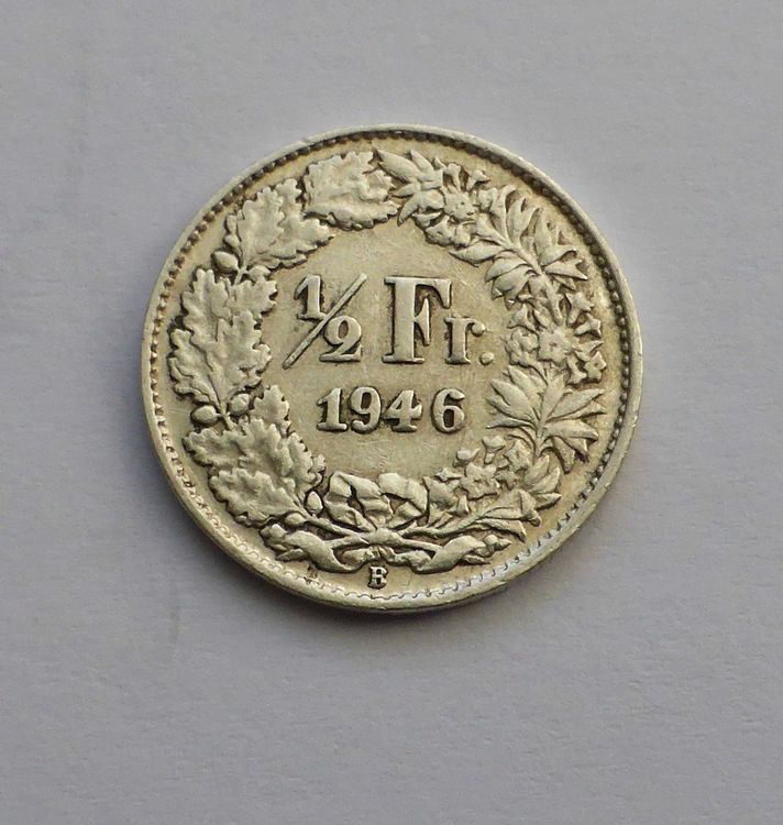 50 Rappen 1946 - gleichstehend - ABART !! | Kaufen auf Ricardo