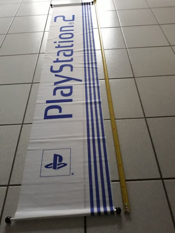 ORIGINAL Playstation 2 - PS2 Flagge bzw. Banner - Kiosk (Gebraucht) in ...
