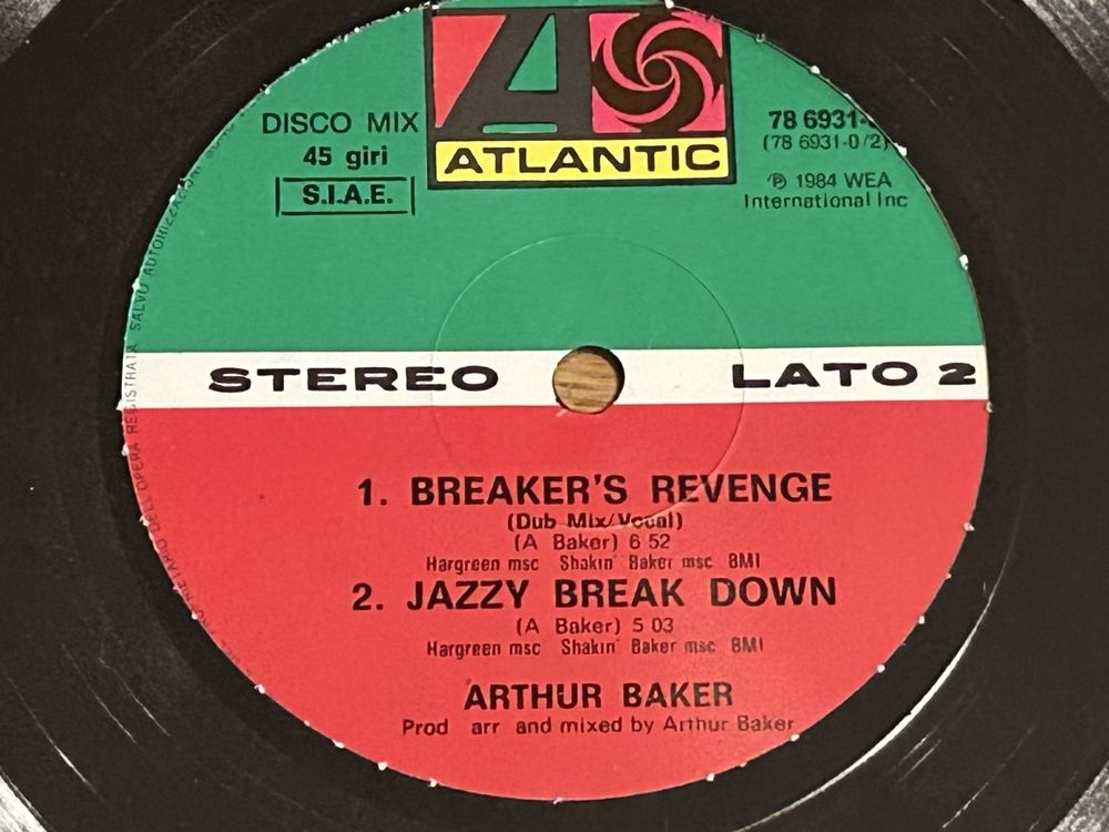 Arthur Baker. 1984. Breaker’s Revenge (Gebraucht) in Faulensee für CHF ...