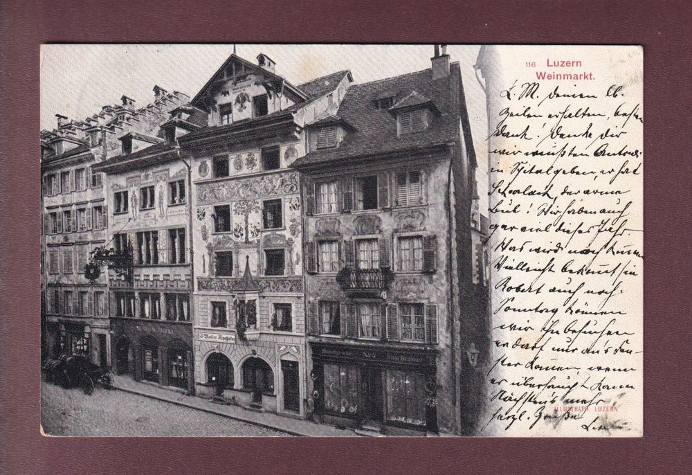 LUZERN - Weinmarkt - 1905 (D'occasion) à Pully pour CHF 5 – avec ...