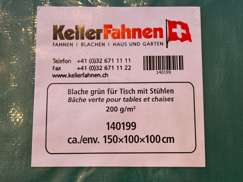 Keller Fahnen Blache Grün 150x100. Neu (Neu (gemäss Beschreibung)) in ...