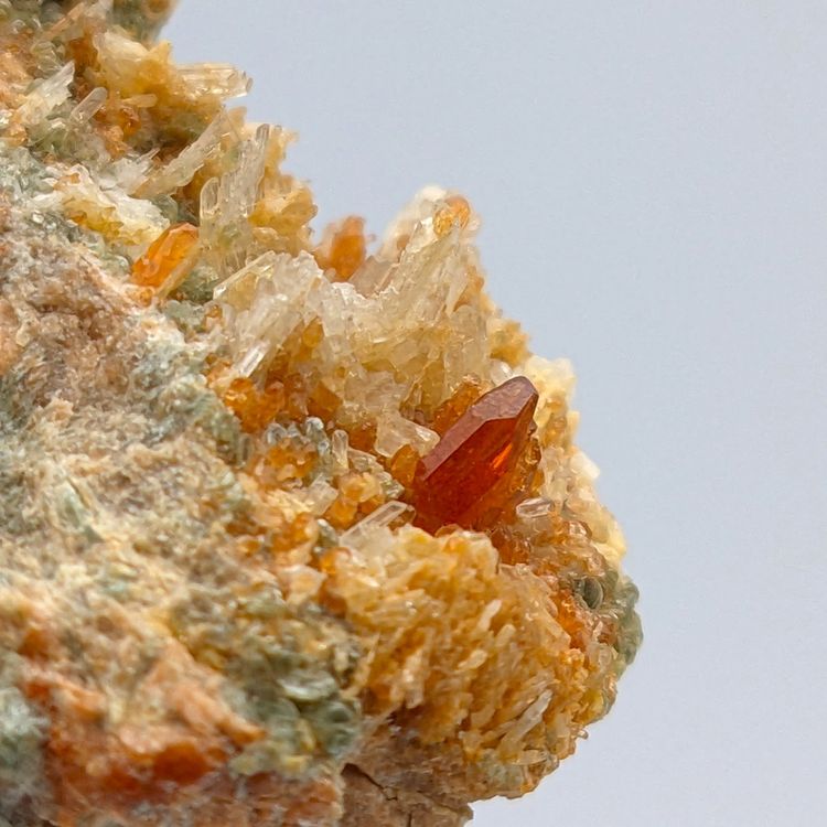 Granat HESSONIT, seltene Kristallisation, DIOPSID, Italien (Neu (gemäss Beschreibung)) in ...