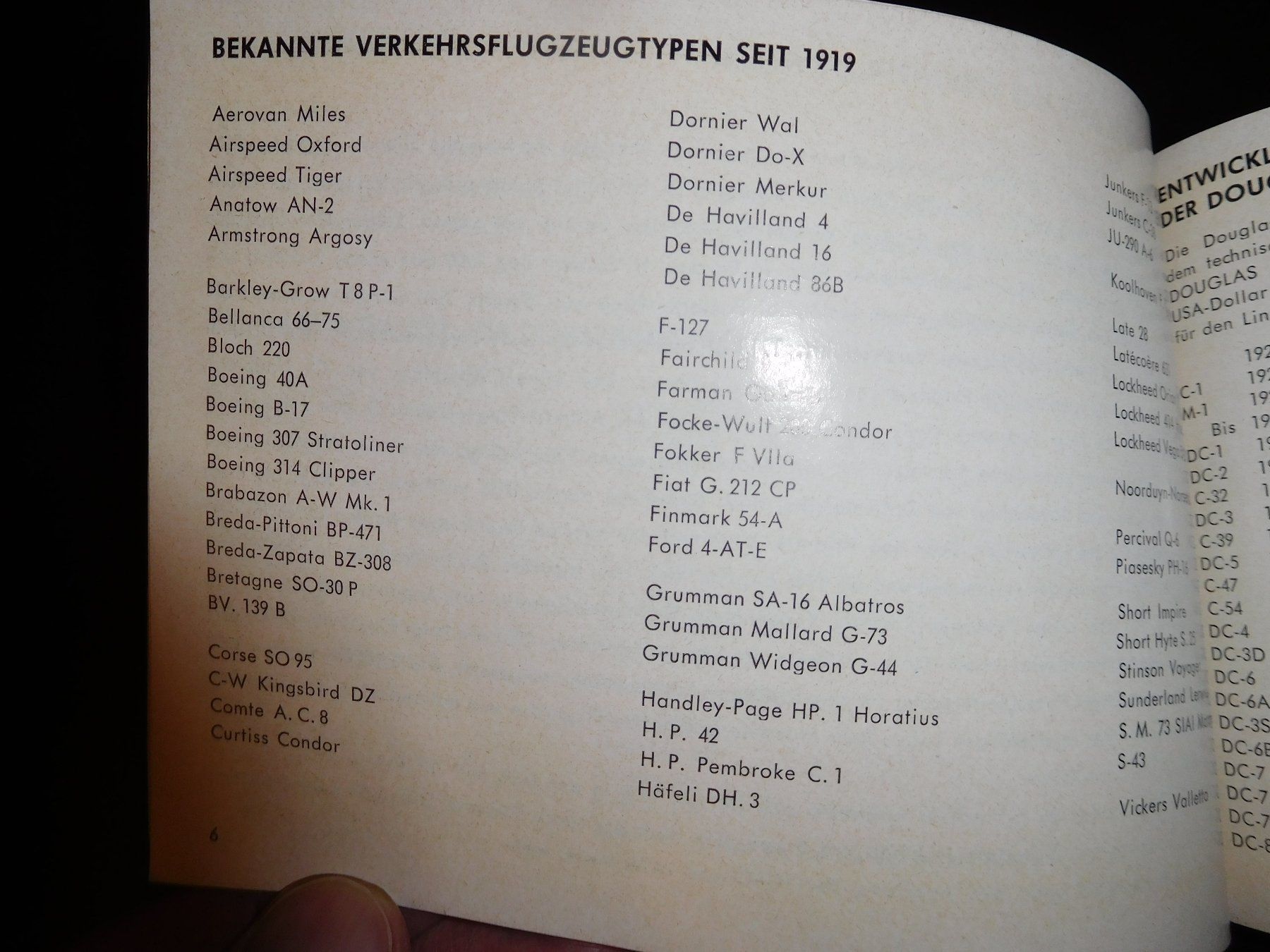 86 Flugzeug-Typen, Fred Anderson, 1957, 97 Seiten (Neu (gemäss Beschreibung)) in Olten für CHF ...