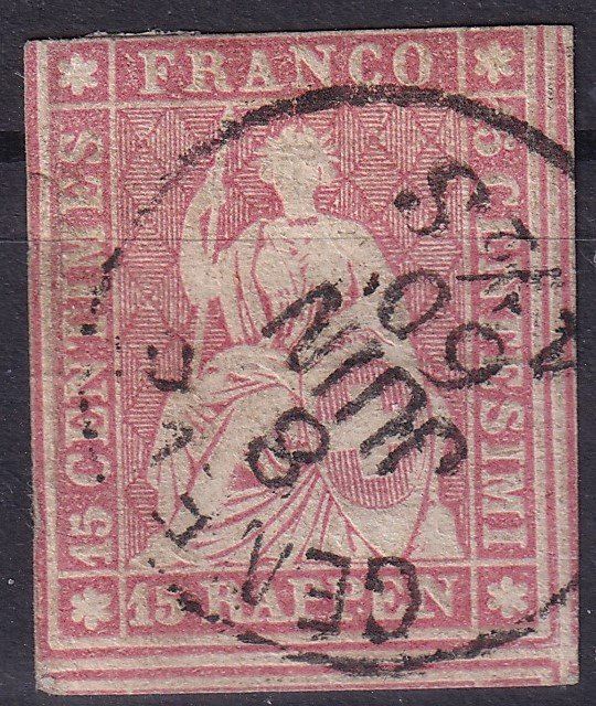 Strubel 24D, V-O "Genève, 8 JUN 60" signiert ABT! (Gebraucht) in Samnaun-Compatsch für CHF 13 ...