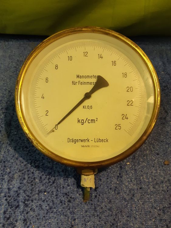 Manomètre Drägerwerk - Lübeck - Manometer 25 kg/cm2 | Kaufen auf Ricardo