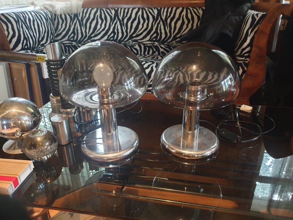 zwei 70er Lampen mit Rauchglas (Gebraucht) in Neuenhof für CHF 231 ...