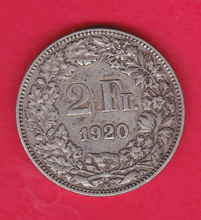 SILBER 2 FRANKEN-MÜNZE, 1920 (Gebraucht) in Oberrieden für CHF 5 – mit Lieferung auf Ricardo kaufen