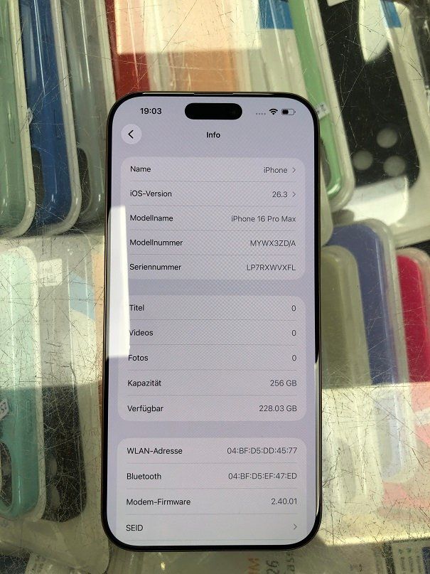 IPHONE 16 PRO MAX 256GB DESERT NEUWERTIG AKKU 100% MIT GAR (Gebraucht ...