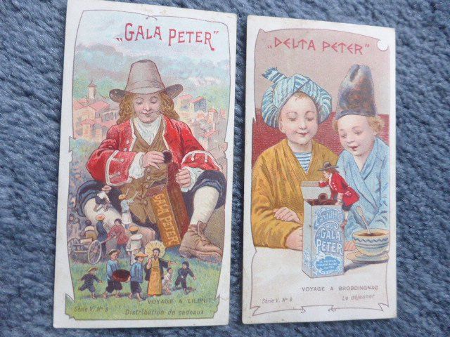 Chocolat Gala Peter,2 Werbe-Lithos,Delta,Liliput,Vevey&Orbe (Gebraucht ...