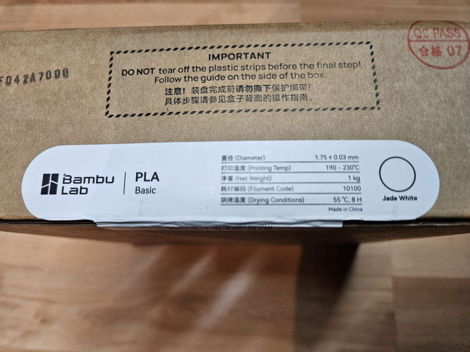 Bambu Lab PLA Basic Jade White (1 Kilo Refill) (Neu und ...