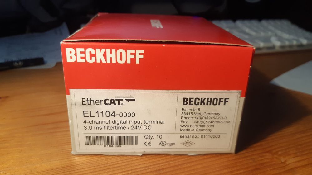 Beckhoff KL1104 Busklemme, 4-Kanal-Digital-Eingang 10er Pack (Neu und originalverpackt) in Oey ...