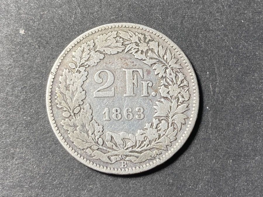 2.- Franken 1863 (Gebraucht) in Les Bayards für CHF 98 – mit Lieferung auf Ricardo kaufen