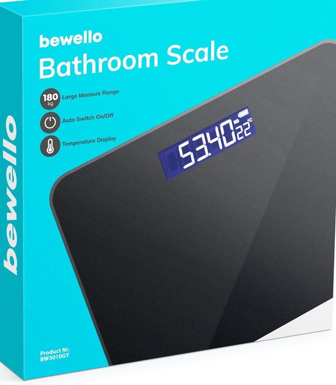Personenwaage Digital Anzeige bis180kg Bewello 3010 (Neu und ...
