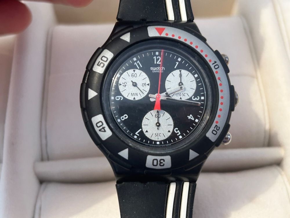 Montre Swatch chronographe 43mm fonctionne 1998 (Gebraucht) in Delemont ...