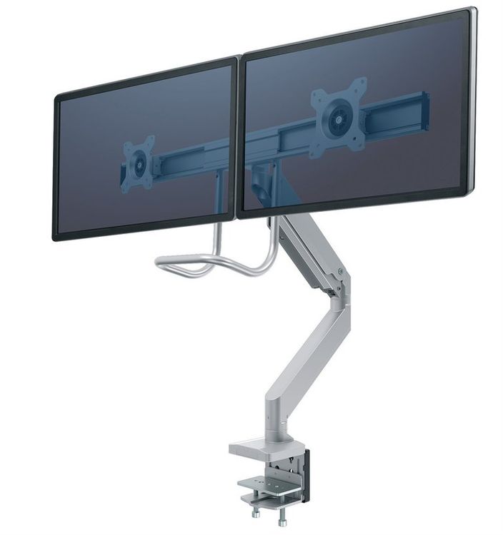 Fellowes Doppel-Monitorarm Eppa Crossbar, silber (9909201) (Neu (gemäss ...