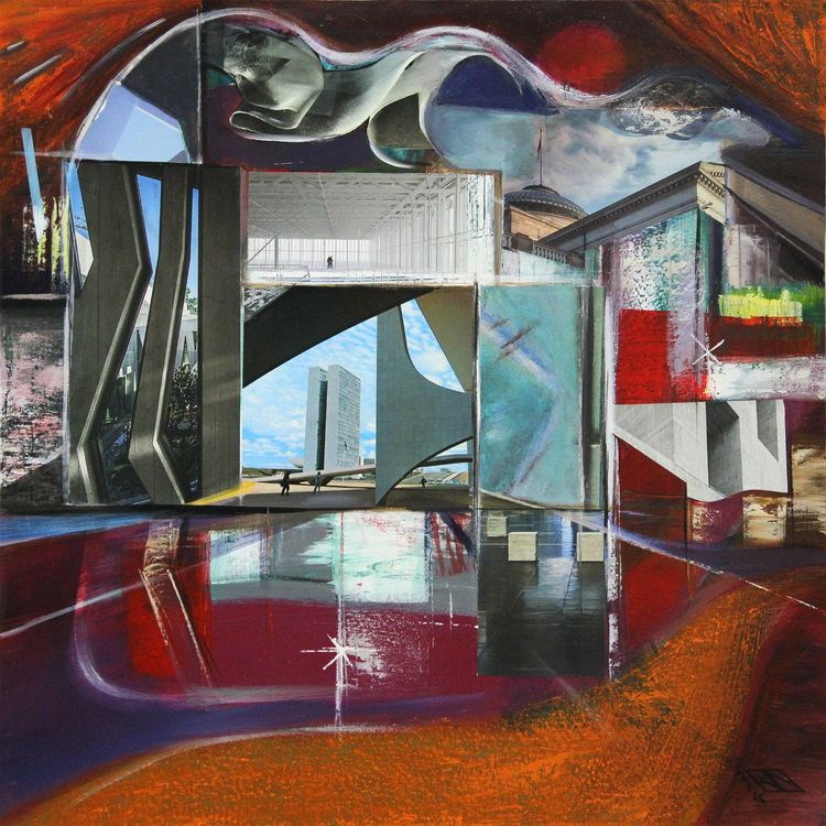 Gemälde GEDANKENARCHITEKTUR Kunst Bilder Malerei, K. Namazi (Neu und originalverpackt) in ...