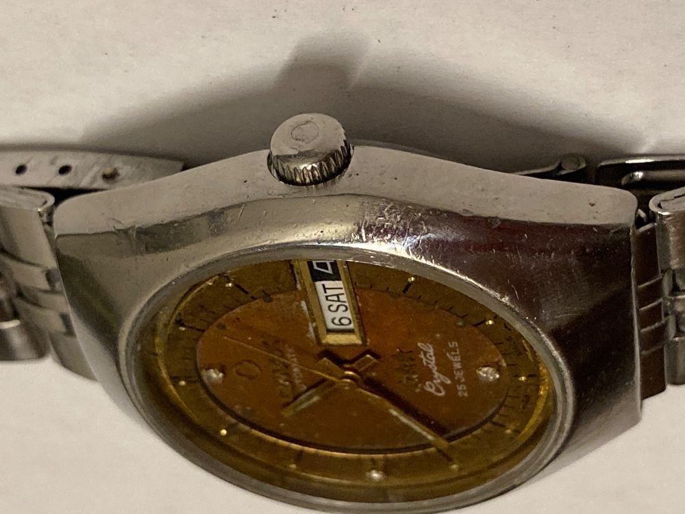 Qmax crystal vintage uhr der 70er Automatic 36 mm | Kaufen auf Ricardo