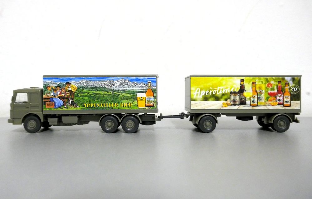 Wiking 27471 MAN LKW Anhänger Brauerei Locher Appenzell M2 (Neu (gemäss ...