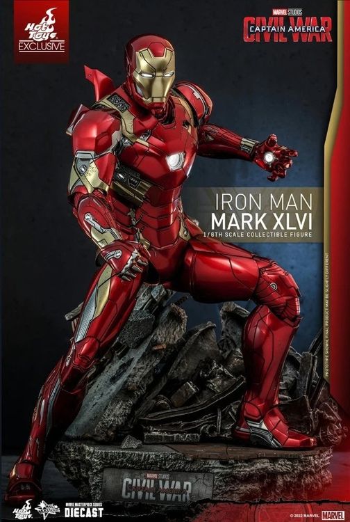 Hot Toys MMS608 Captain America Civil War Iron Man Mark XLVI (Gebraucht ...