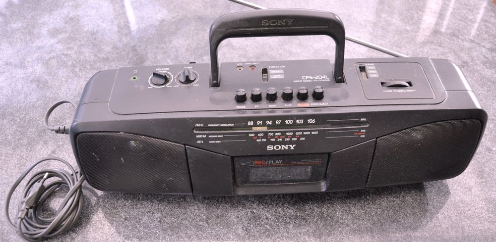 Radio SONY, Cassette-Corder, Portable, CFS-204L,semi-alt! | Kaufen auf ...