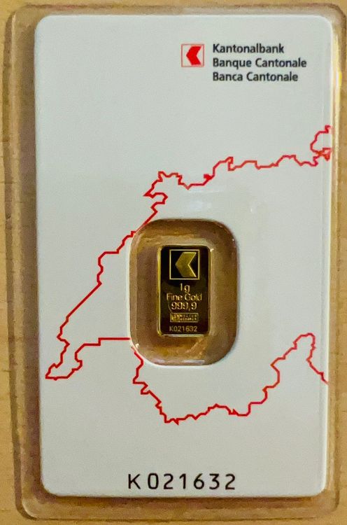 1 gr. Goldbarren - Fine Gold 999.9 - Zertifiziert (Neu und ...