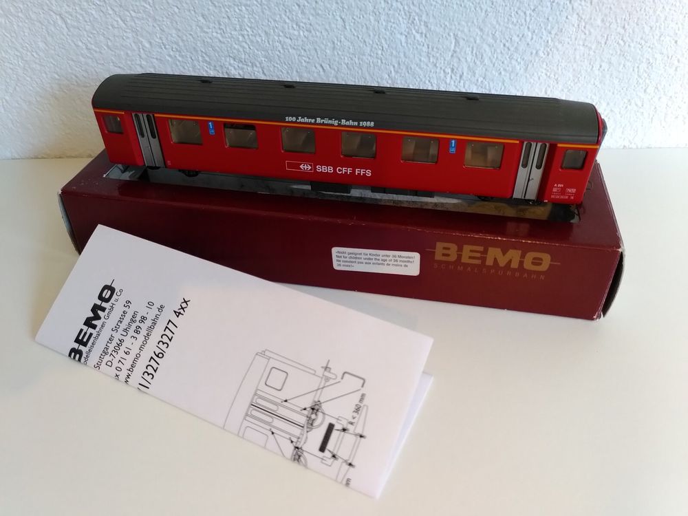 Bemo SBB Brünigbahn A 201 "100 Jahre" H0m (Gebraucht) in Naters für CHF ...