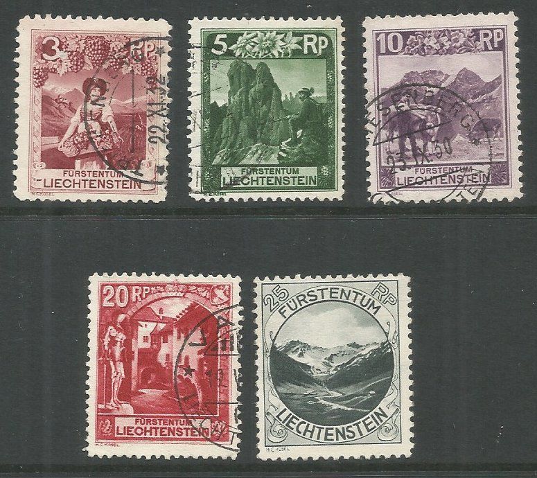 5 Timbres de 1930 ( Liechtenstein ) | Kaufen auf Ricardo
