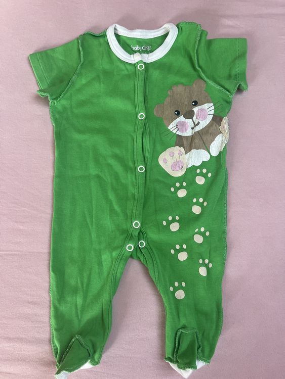 Baby Strampler Gr. 56 grün, süss für den Frühling | Kaufen auf Ricardo