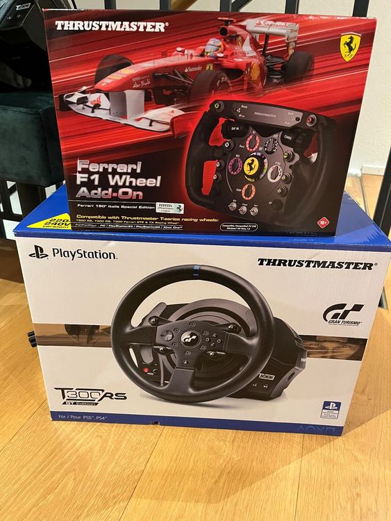 Thrustmaster T300 RS GT + Thrustmaster F1 Add-on Wheel (Gebraucht) in Oetwil an der Limmat für ...