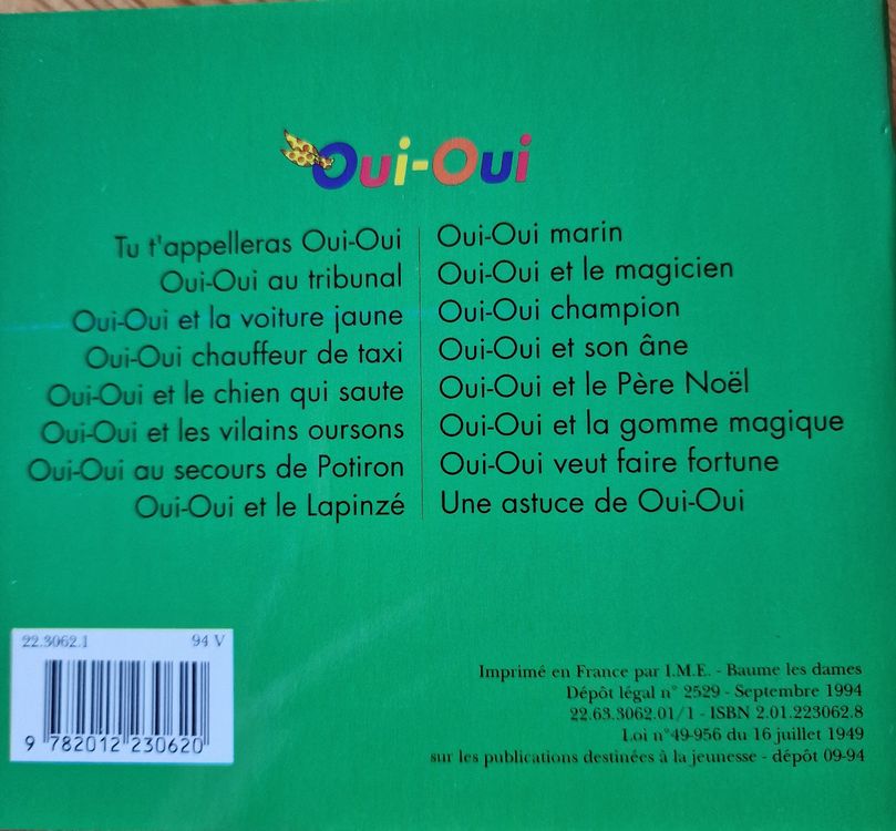 Petits livres Oui-Oui (Gebraucht) in Bouveret für CHF 15 – mit ...